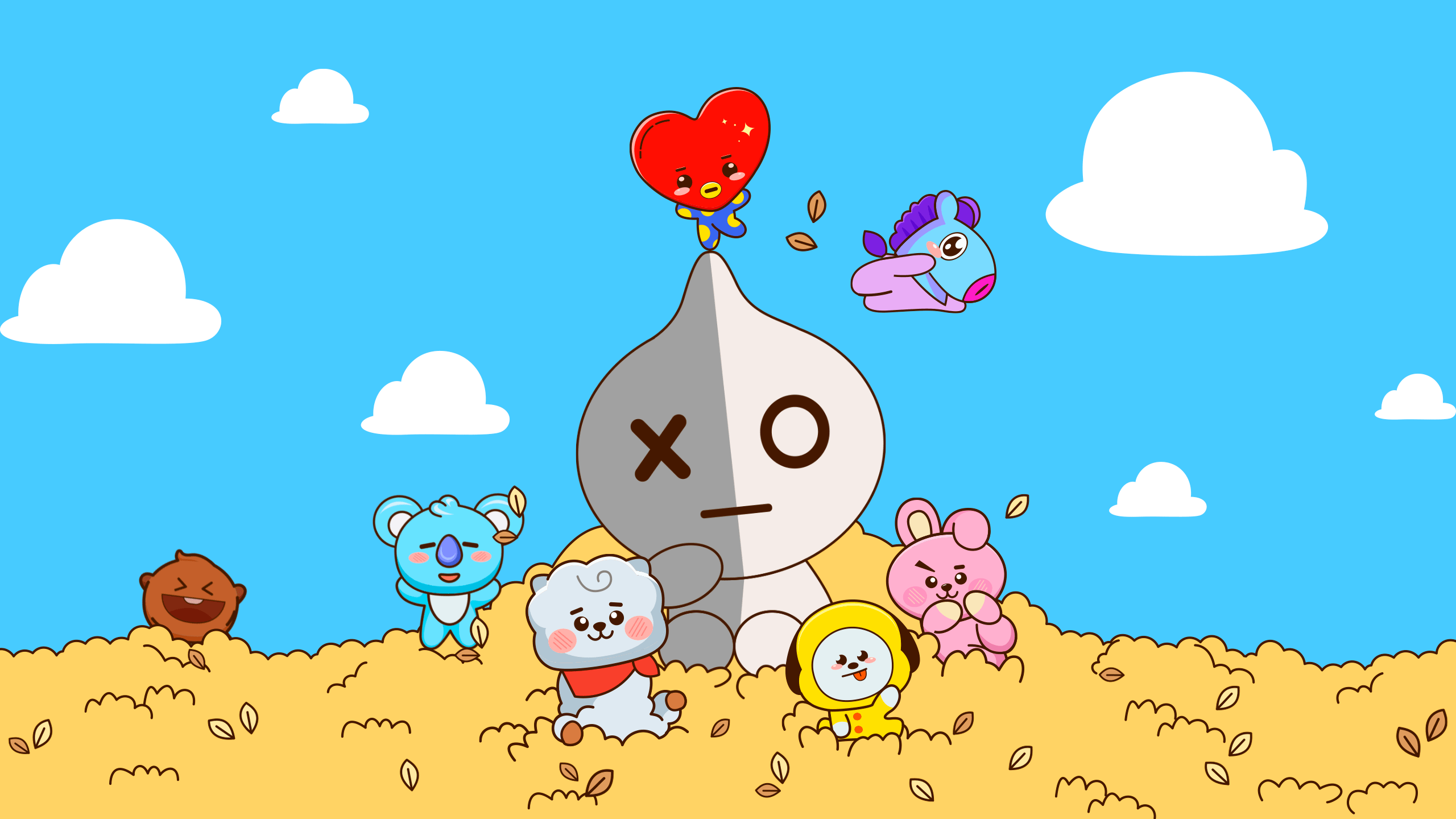 Free Wallpaper BT21 Autumn Mood