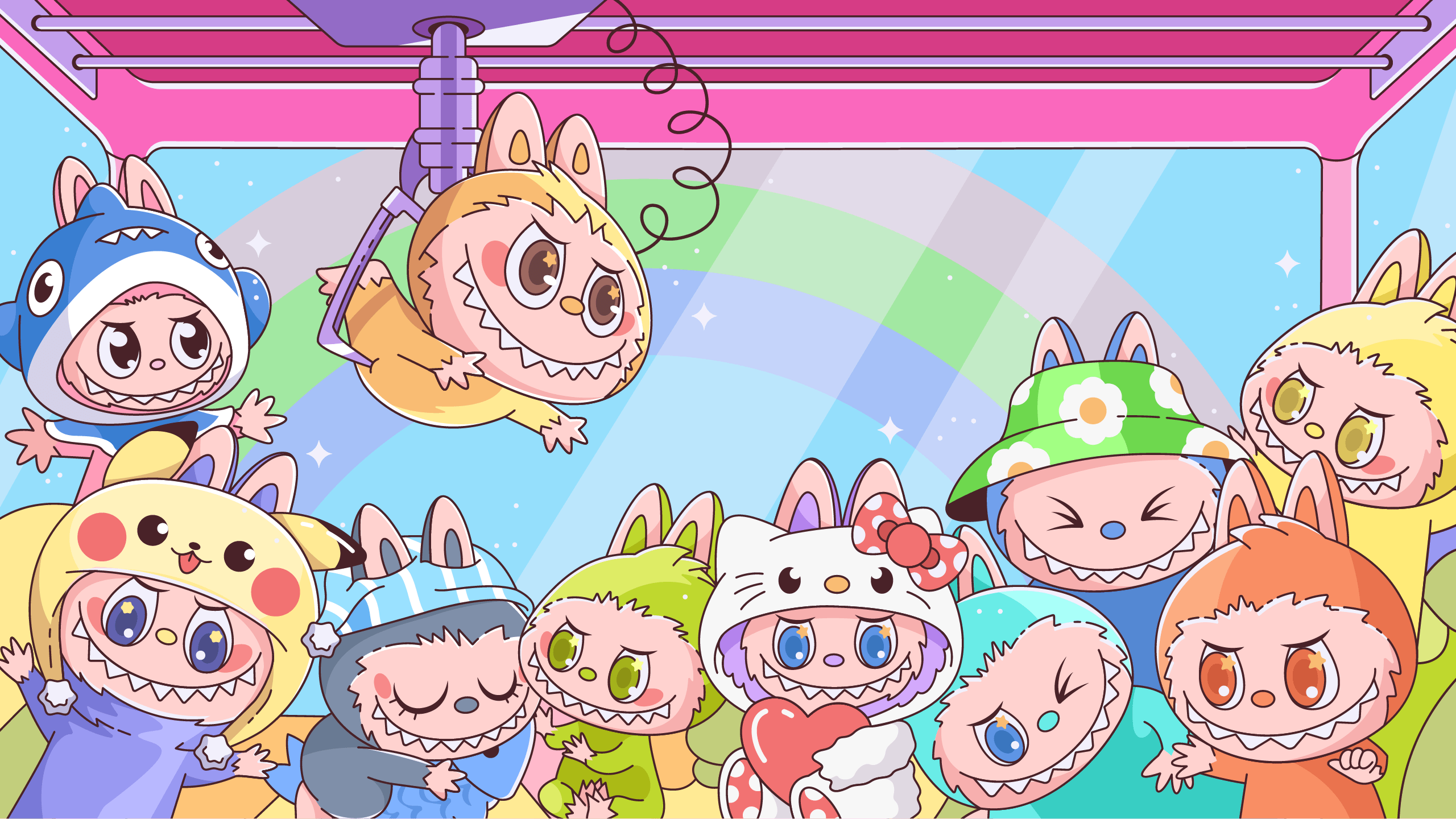 Labubu Free Wallpaper for the Cute Tab Chrome Extension