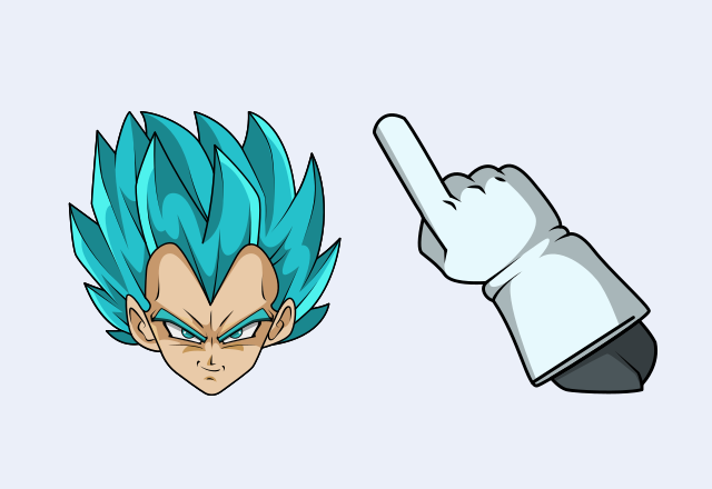 Custom Cursor Vegeta from Dragon Ball