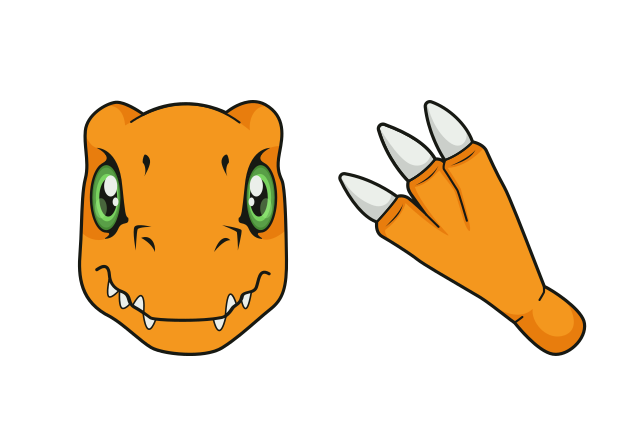 Agumon custom cursor for Chrome