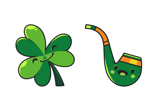 Green Shamrock custom cursor for Chrome