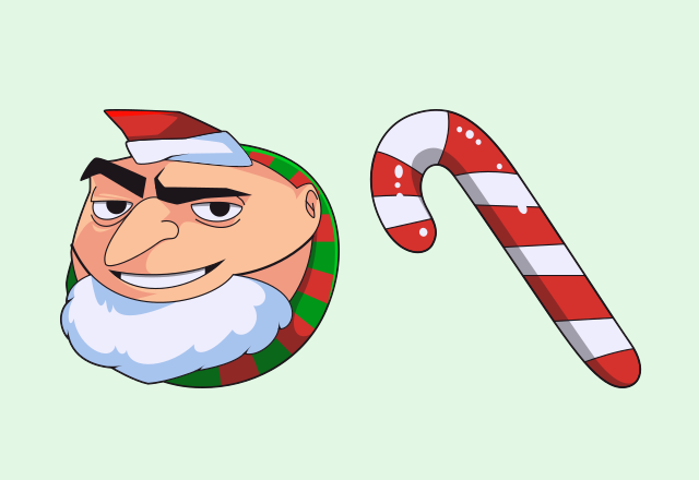 Mr. Gru in Santa Hat cursor - Custom cursor for Chrome