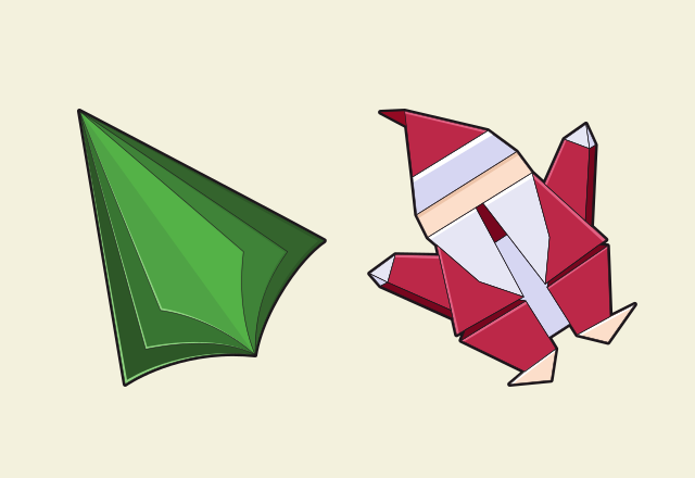 Origami Santa cursor - Custom cursor for Chrome