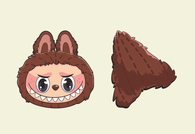 Brown Labubu cursor - Custom cursor for Chrome