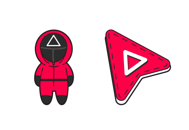 Squid Game Masked Soldier cursor - Custom cursor for Chrome
