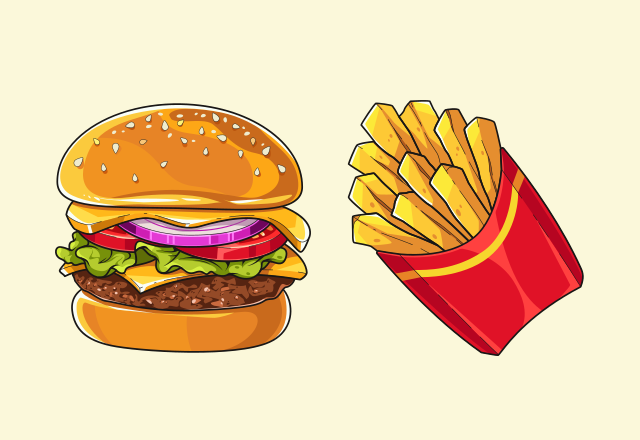 Big N’ Tasty and French Fries cursor - Custom cursor for Chrome