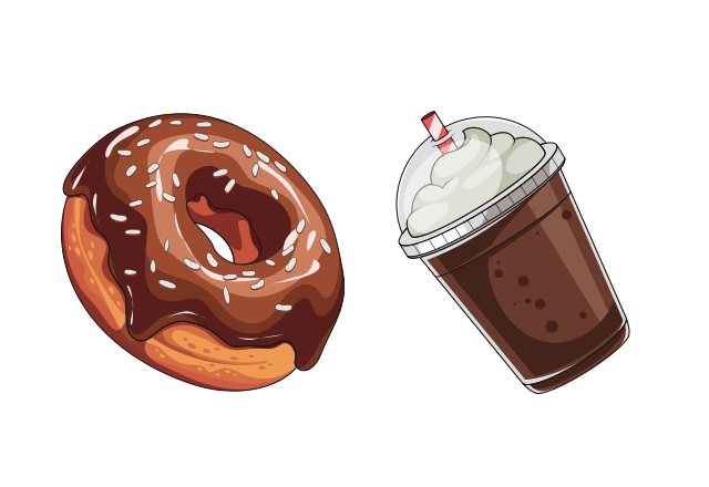 Doughnut and Iced Mocha cursor - Custom cursor for Chrome