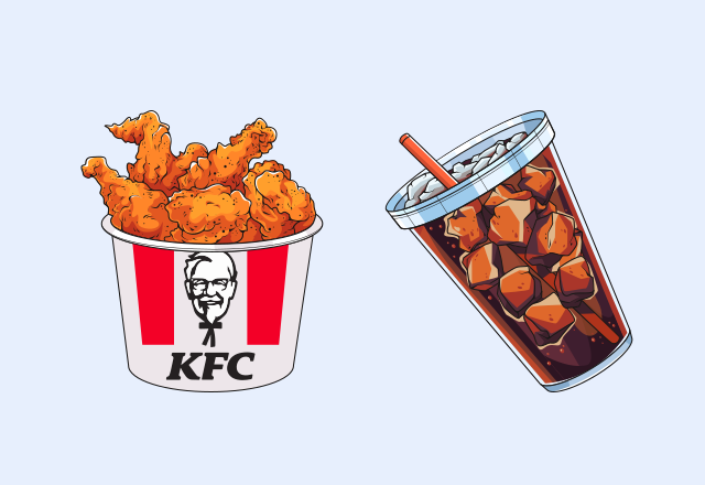 Hot Wings Bucket and Cola Ice cursor - Custom cursor for Chrome