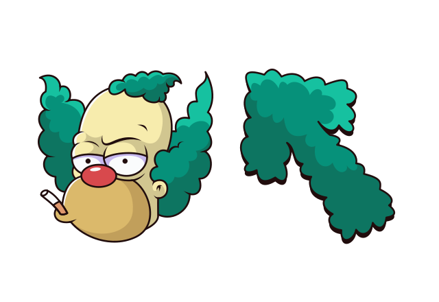 Krusty the Clown cursor - Custom cursor for Chrome