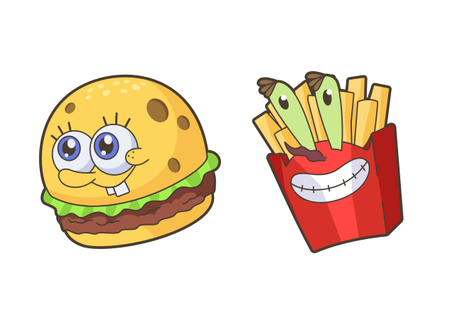SpongeBob Burger cursor - Custom cursor for Chrome