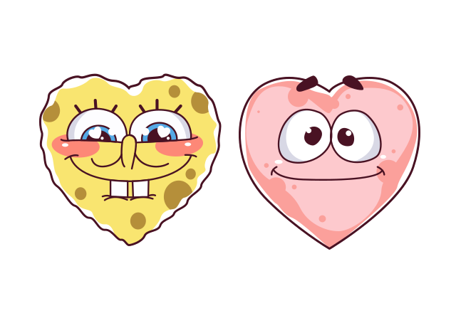 SpongeBob Heart custom cursor for Chrome