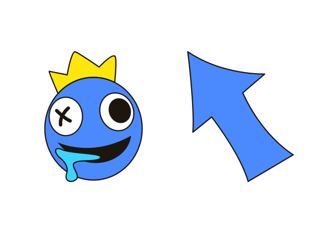 Rainbow Friends Blue custom cursor for Chrome
