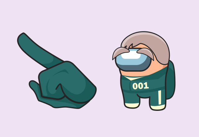 Among Us Squid Game Oh Il-Nam Character Cute Cursor