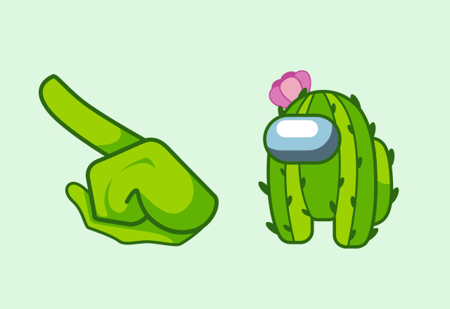 Among Us Cactus Character Cute Cursor