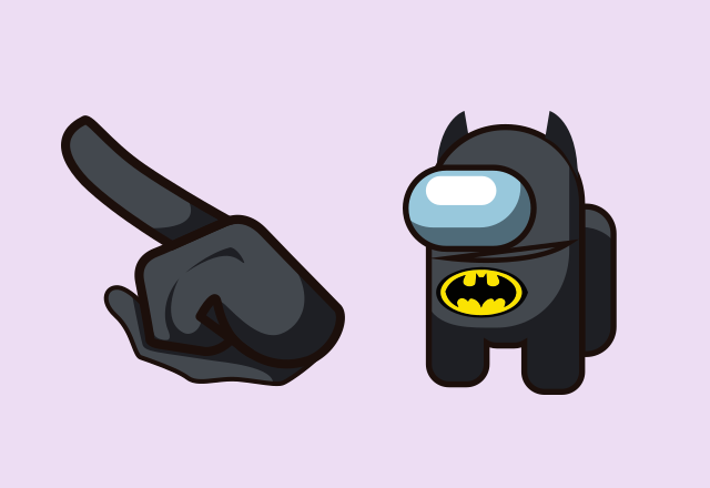 Cute Custom Cursor Among Us Batman Character
