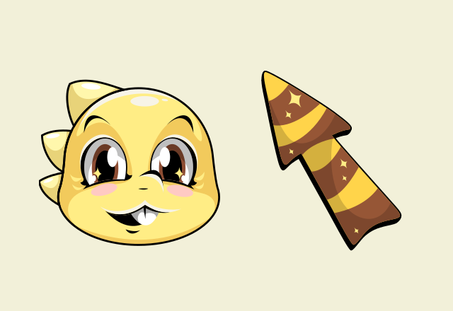 Custom Cursor Cute Monster Kid from Undertale