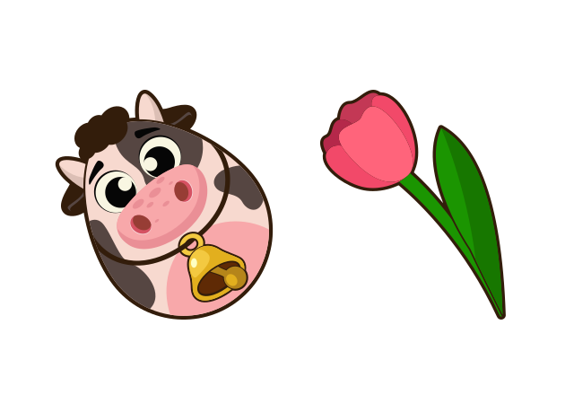 Custom Cursor Cute Easter Egg Cow